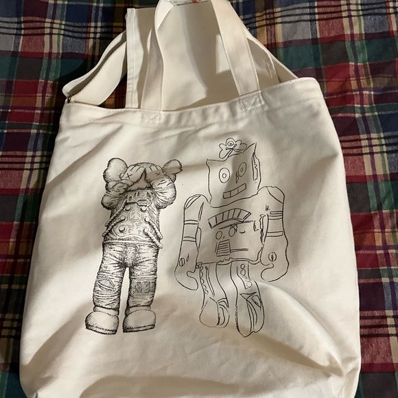Bags | Kaws Warhol Uniqlo Tote And Crossbody Bag | Poshmark